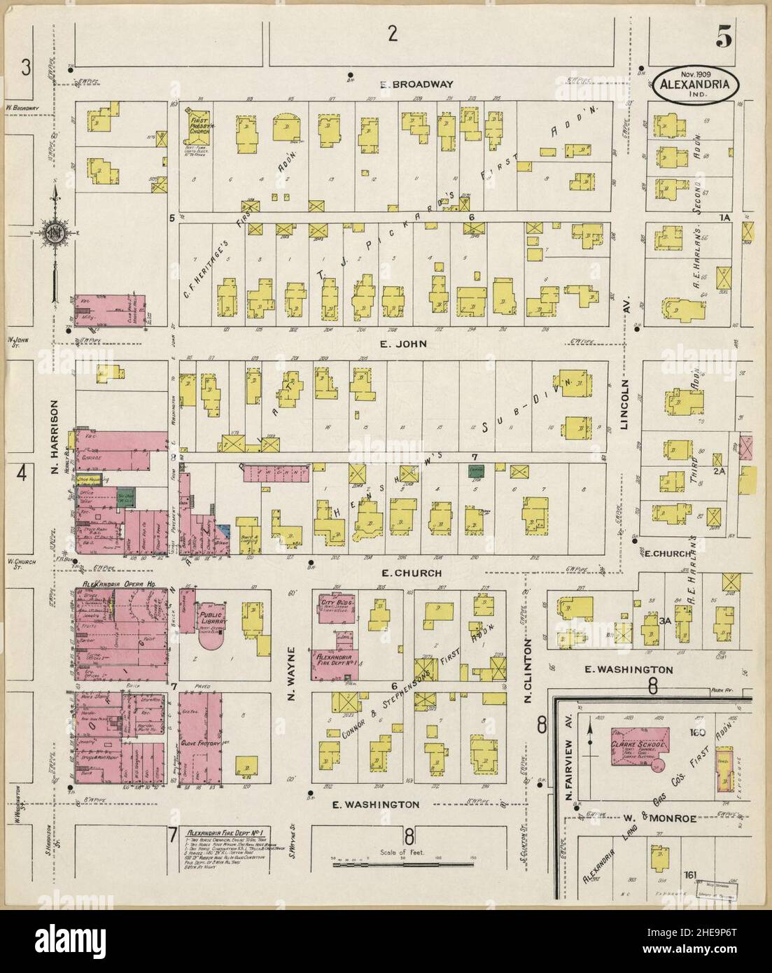 Alexandria indiana map hi-res stock photography and images - Alamy