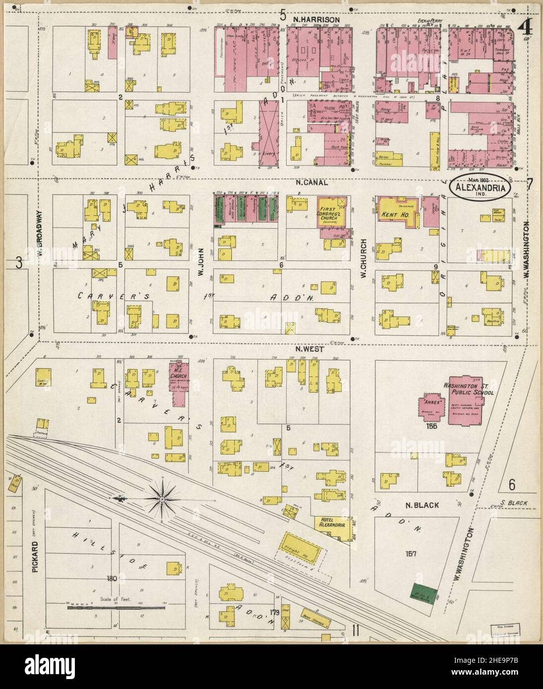 Alexandria indiana map hi-res stock photography and images - Alamy