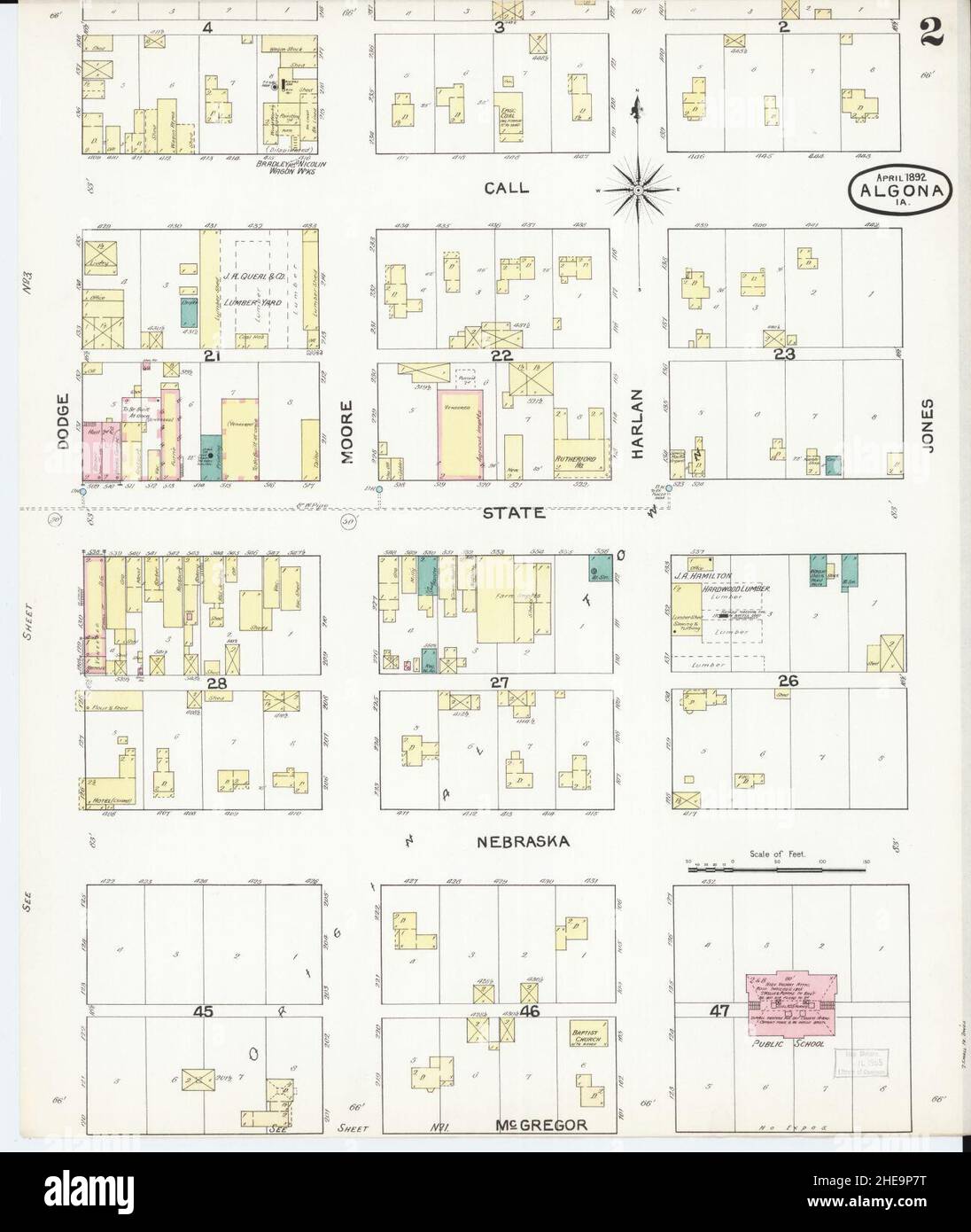Map of algona hi-res stock photography and images - Alamy