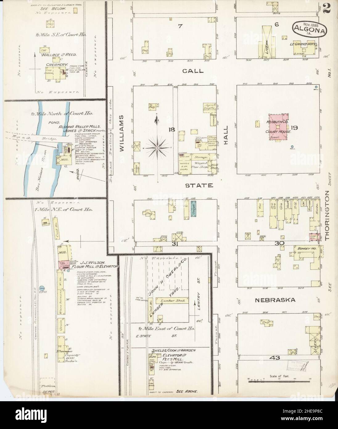 Map of algona hi-res stock photography and images - Alamy