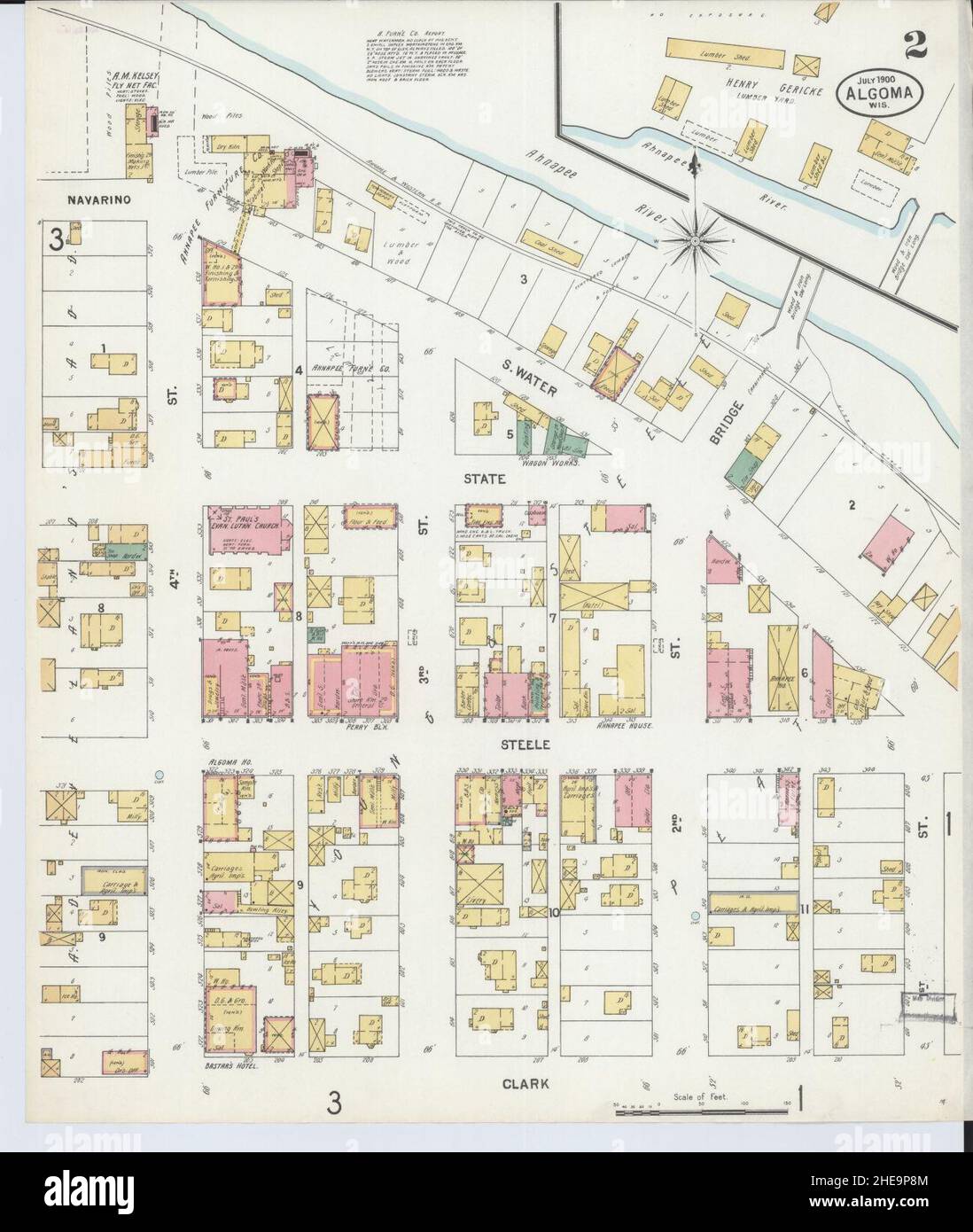 Sanborn Fire Insurance Map from Algoma, Kewaunee County, Wisconsin ...