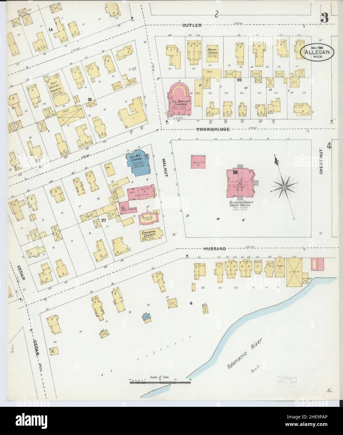 Map of allegan michigan hi-res stock photography and images - Alamy