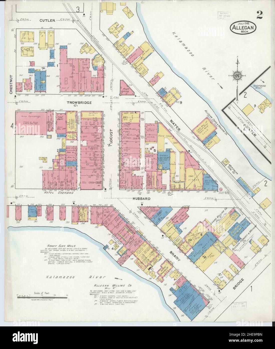 Map of allegan michigan hi-res stock photography and images - Alamy
