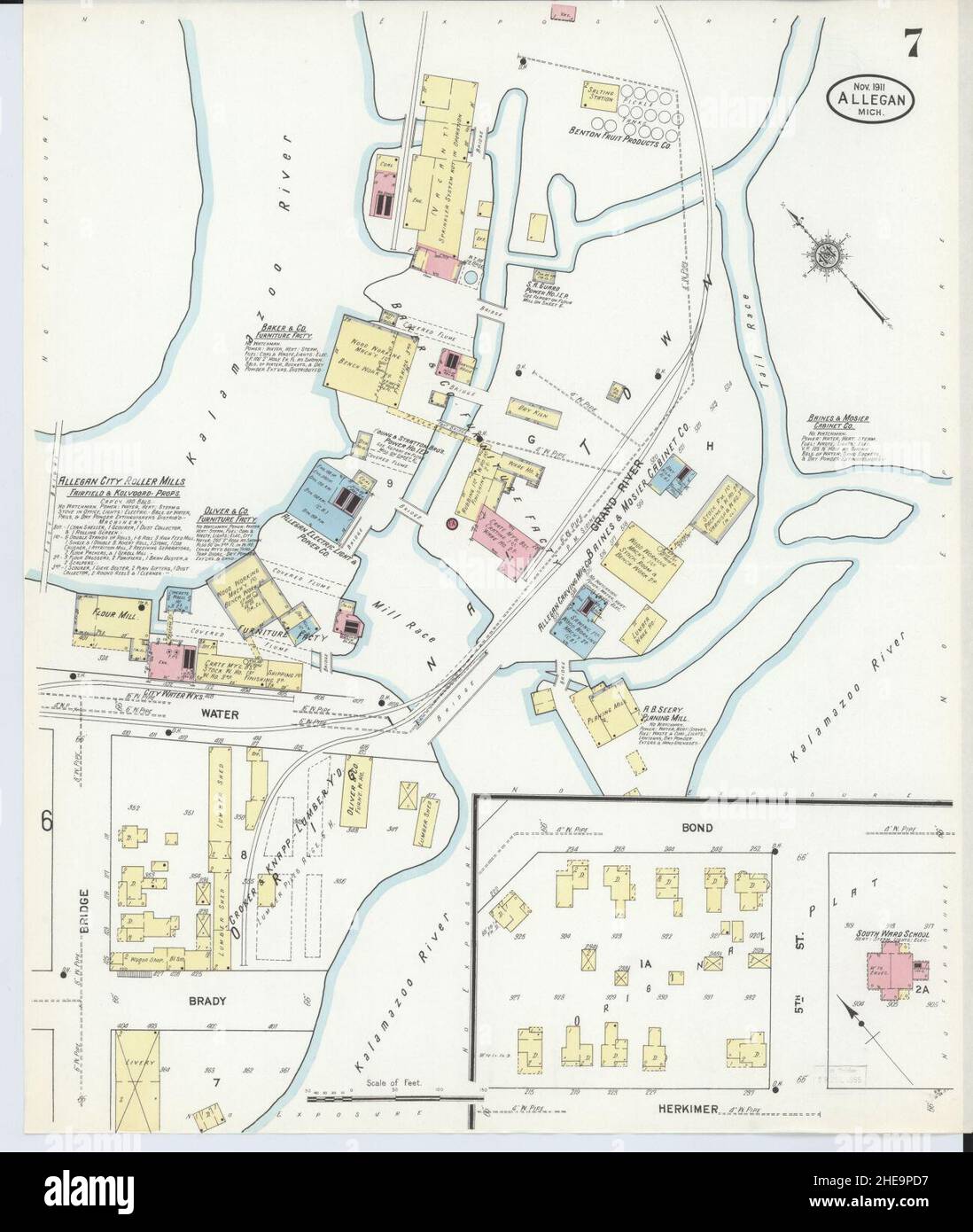 Map of allegan michigan hi-res stock photography and images - Alamy