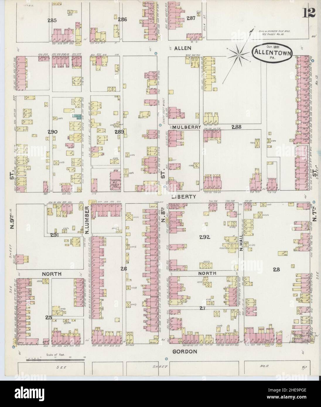 Sanborn Fire Insurance Map from Allentown, Lehigh County, Pennsylvania ...