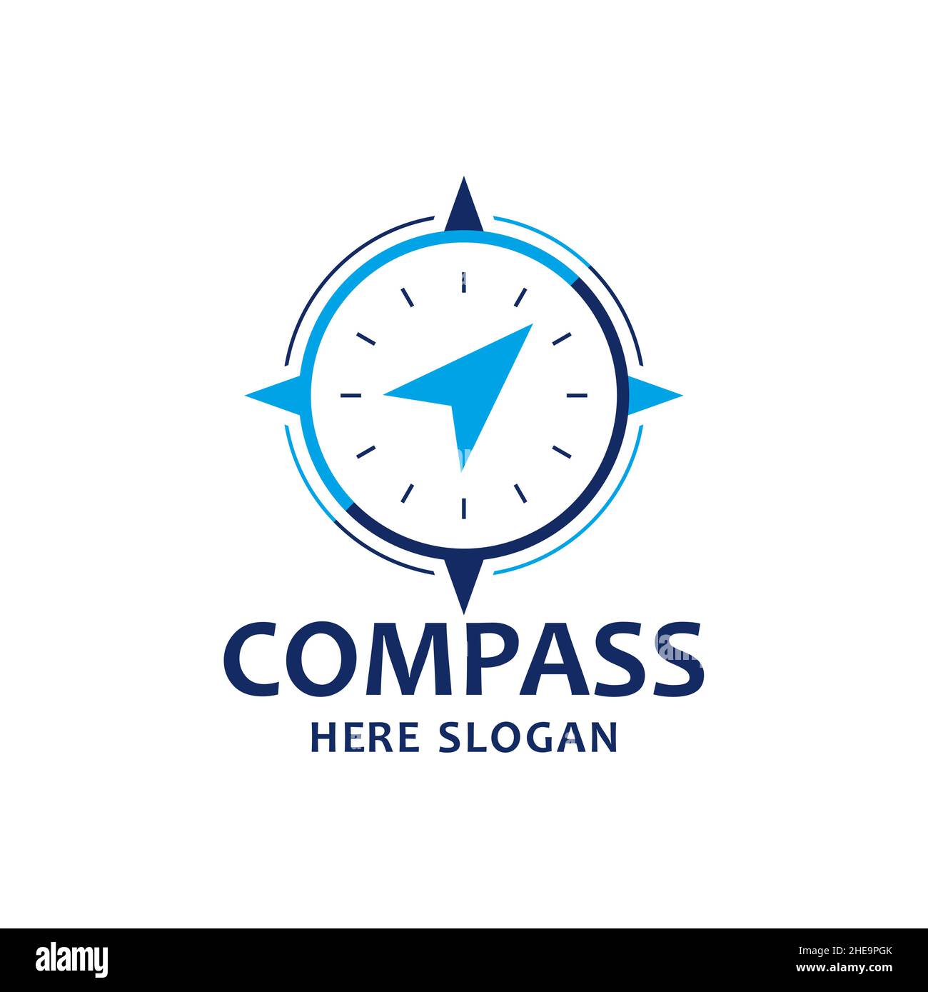 Compass logo design template. Vector illustration on white Stock Vector ...
