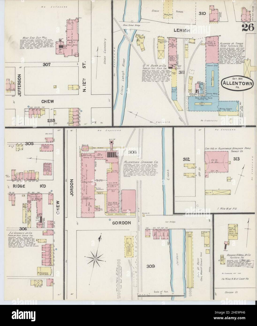 Sanborn Fire Insurance Map from Allentown, Lehigh County, Pennsylvania ...