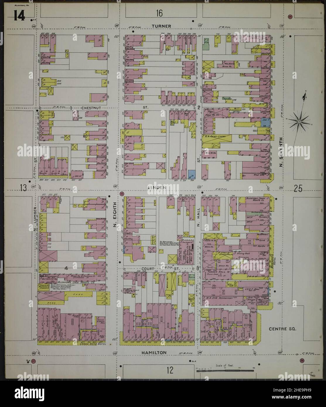 Sanborn Fire Insurance Map from Allentown, Lehigh County, Pennsylvania ...