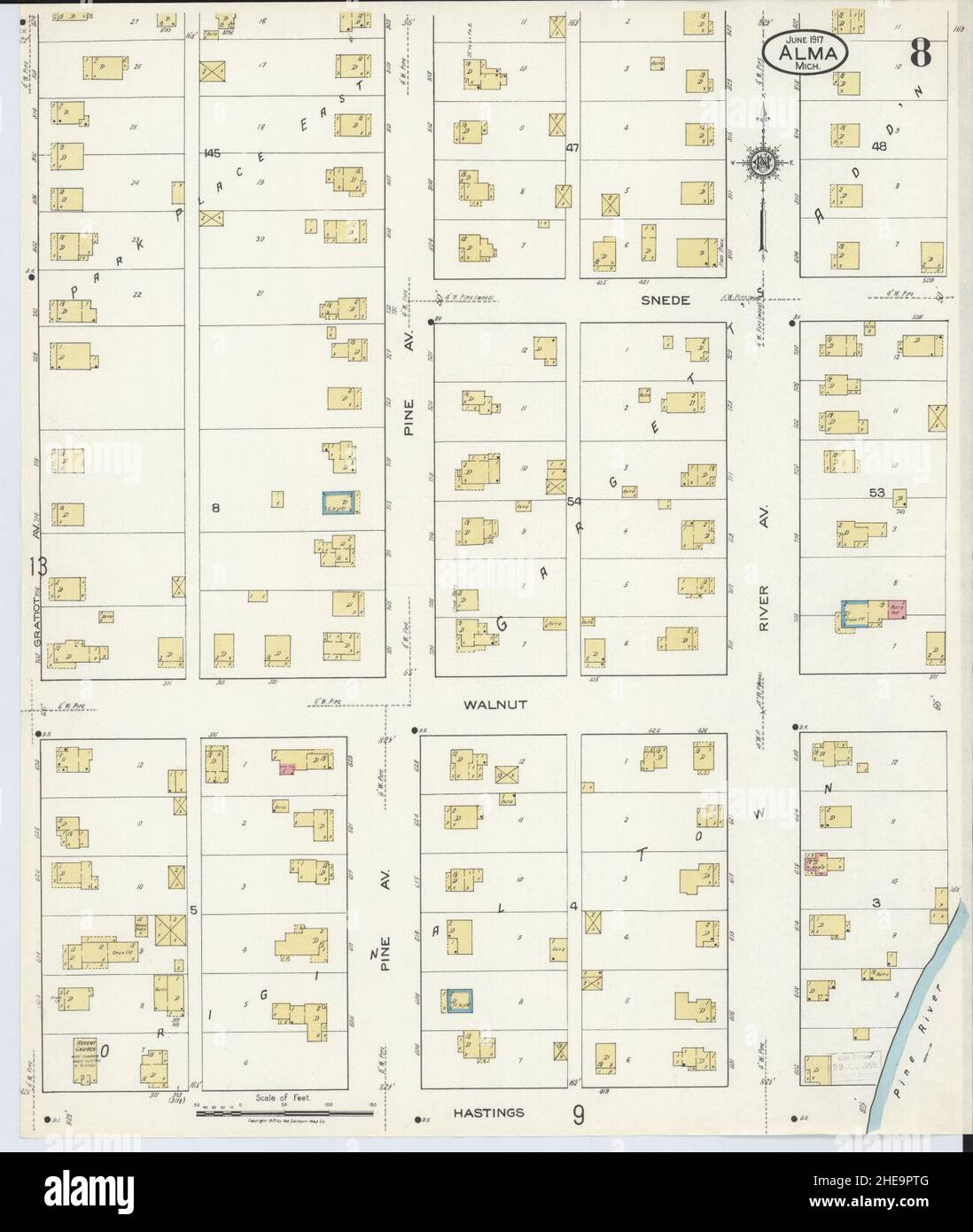 Map of gratiot hi-res stock photography and images - Alamy