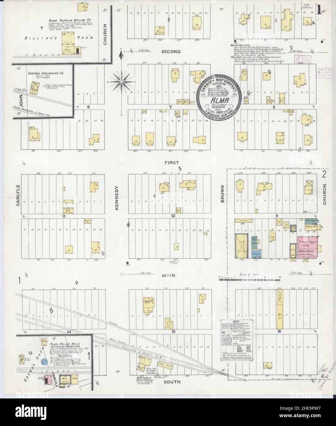 Harlan county map hi-res stock photography and images - Alamy