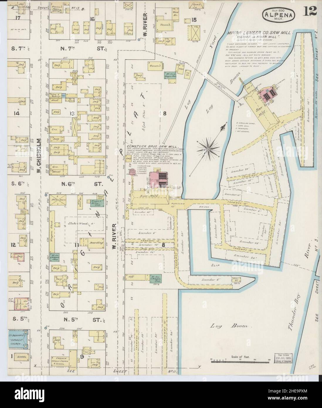 Map of alpena hi-res stock photography and images - Alamy