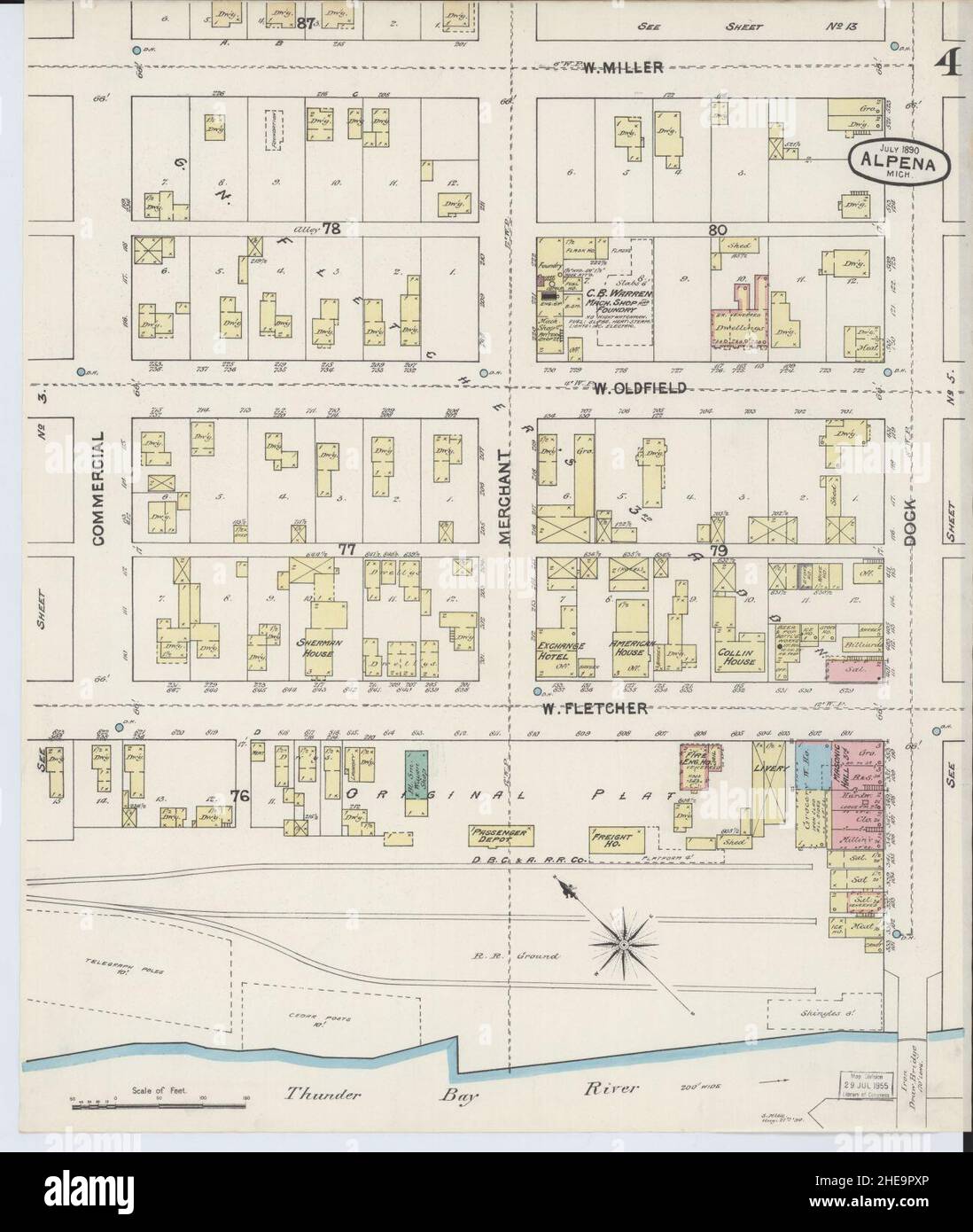 Map of alpena hi-res stock photography and images - Alamy