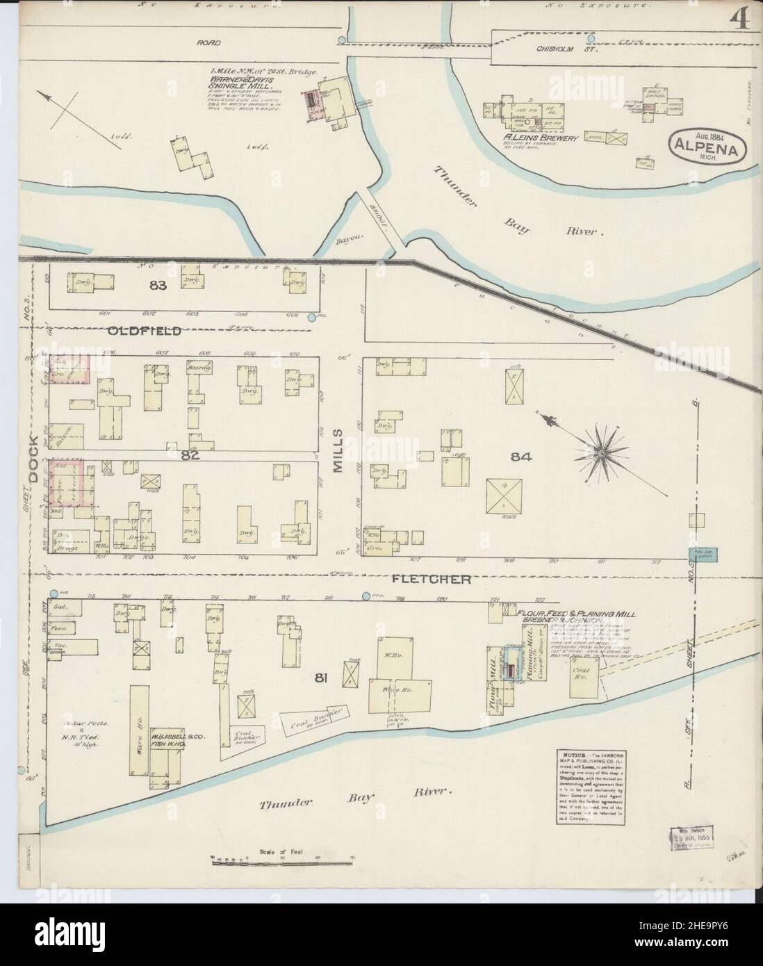 Alpena county map hi-res stock photography and images - Alamy