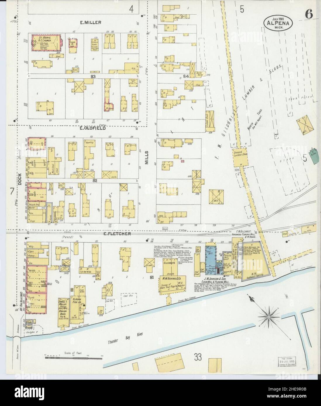 Alpena county map hi-res stock photography and images - Alamy