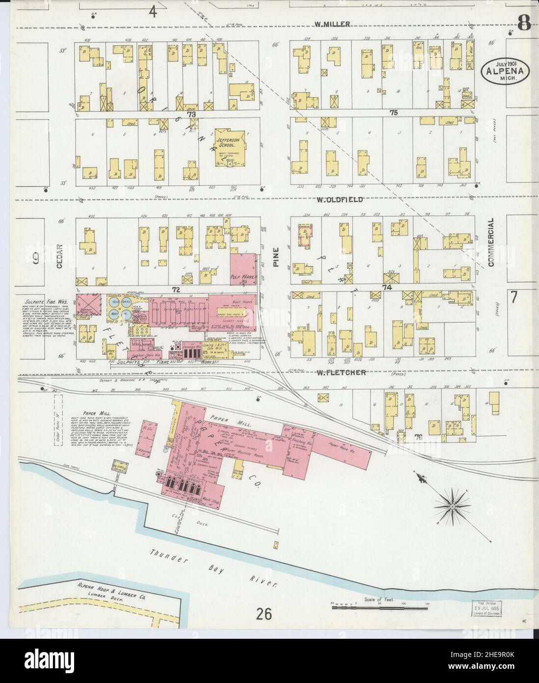 Alpena county map hi-res stock photography and images - Alamy