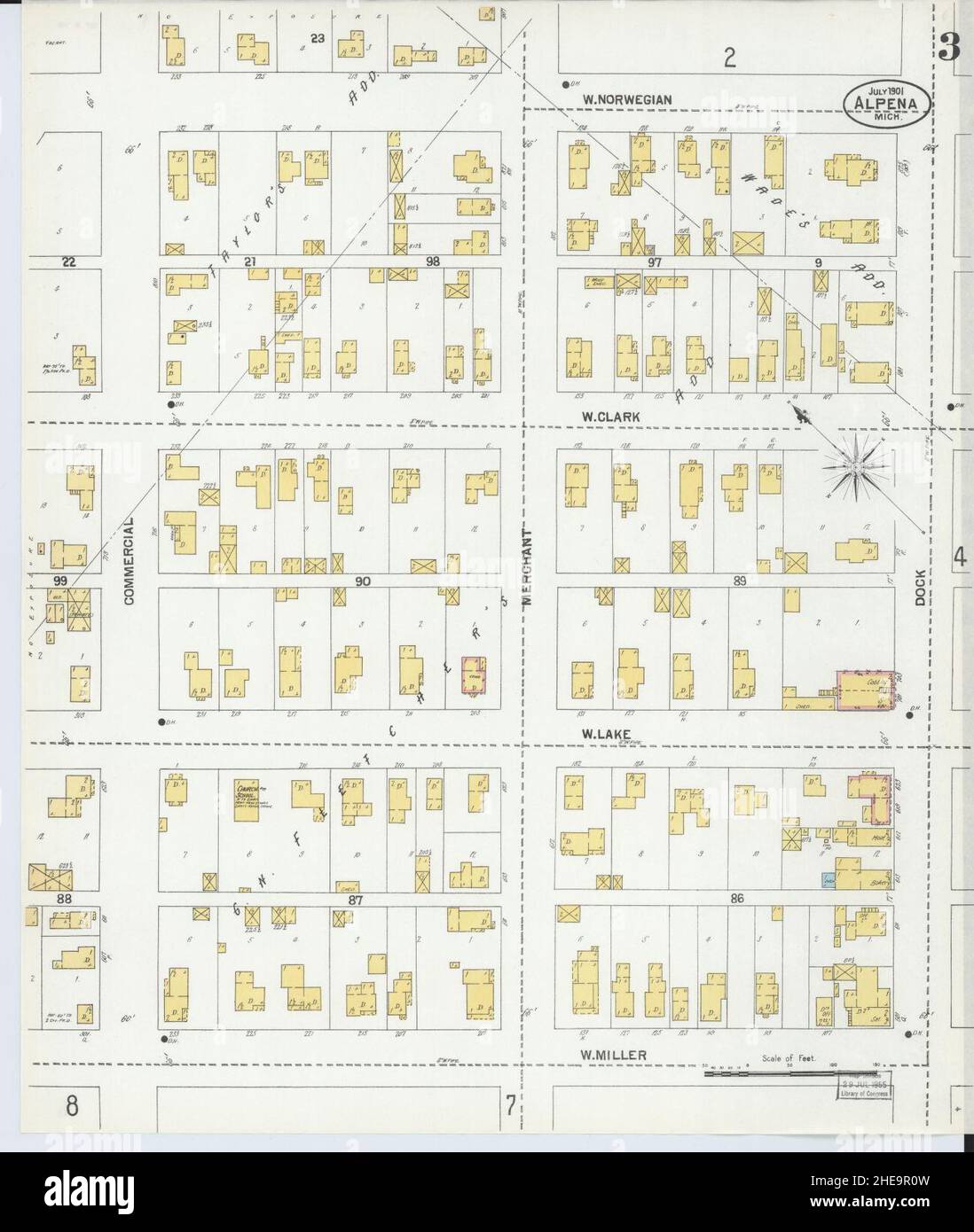Alpena county map hi-res stock photography and images - Alamy