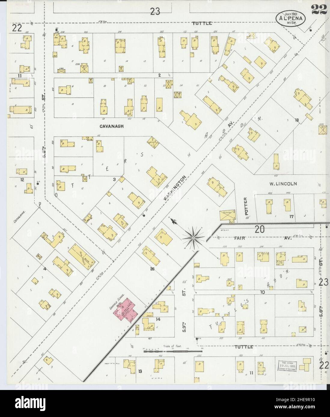 Alpena county map hi-res stock photography and images - Alamy