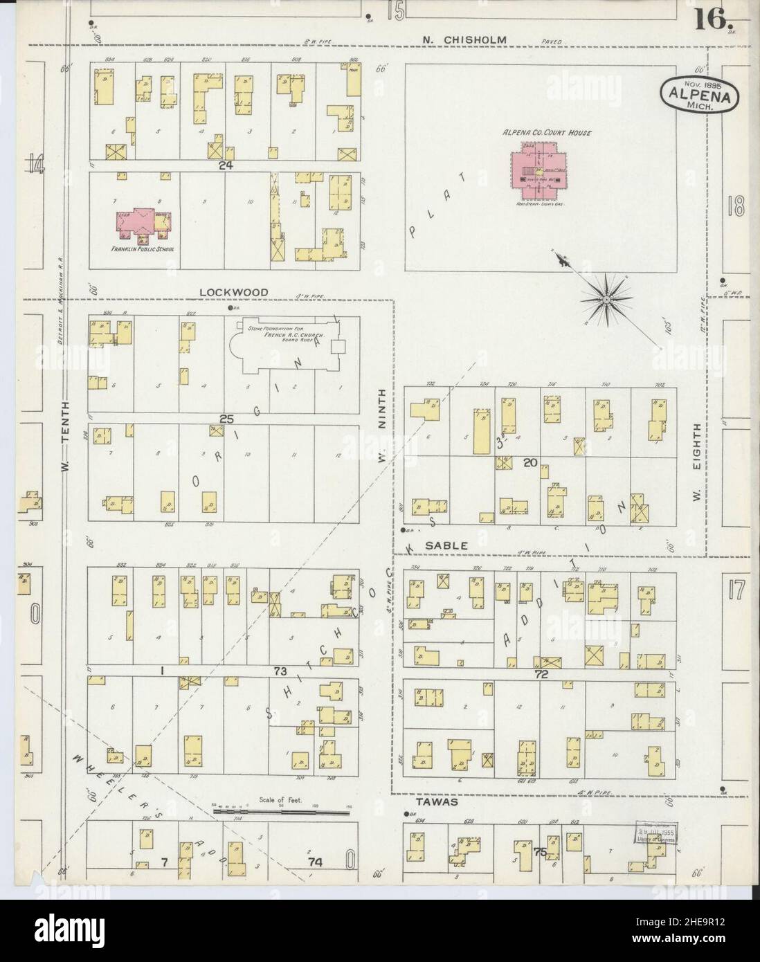 Alpena county map hi-res stock photography and images - Alamy