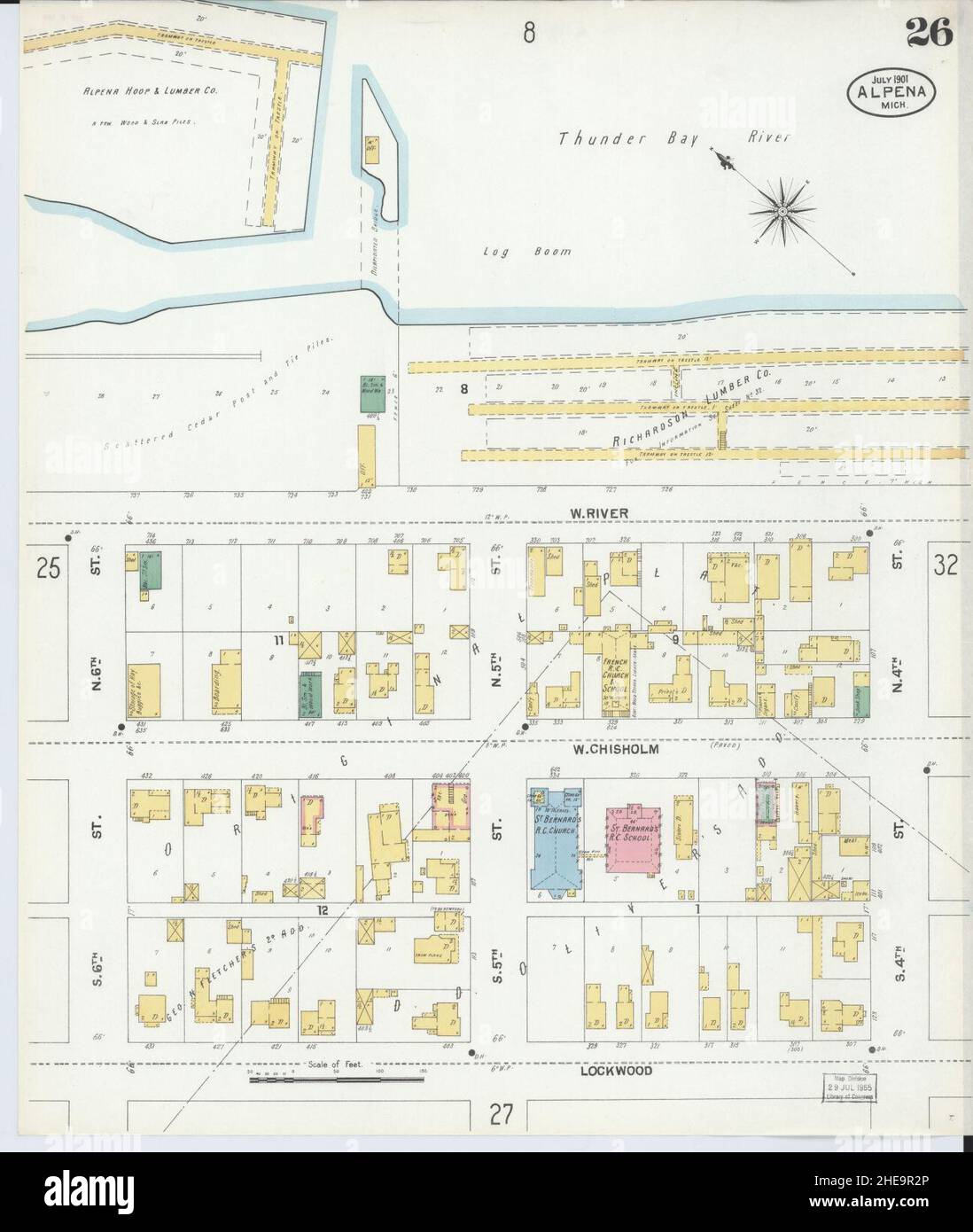 Alpena county map hi-res stock photography and images - Alamy