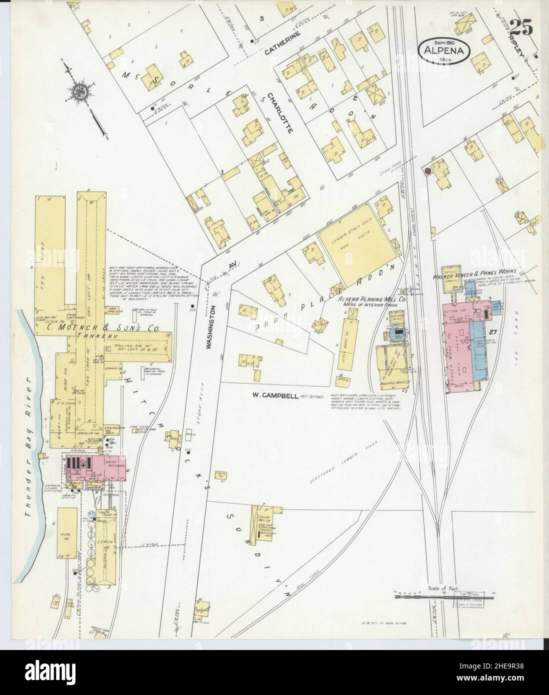 Alpena county map hi-res stock photography and images - Alamy