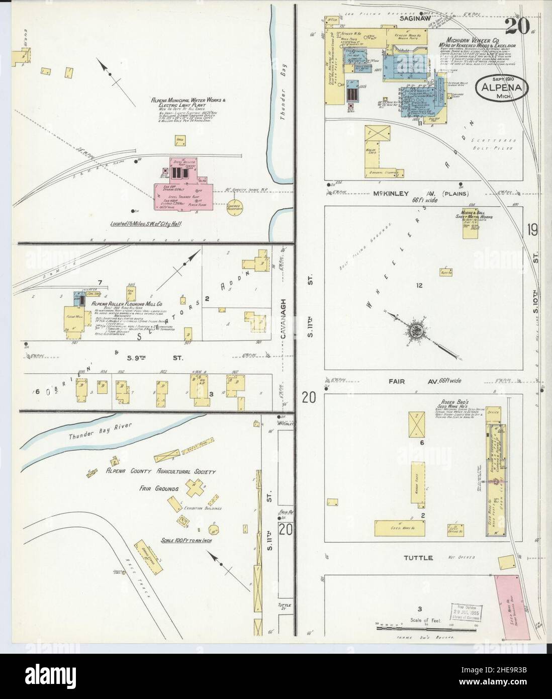 Alpena county map hi-res stock photography and images - Alamy