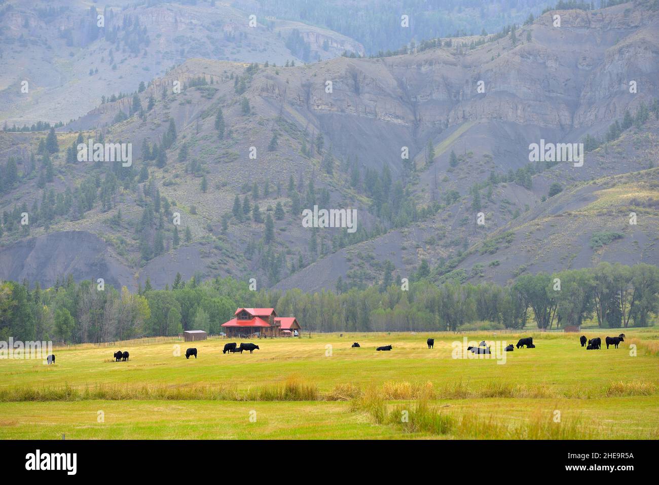 A large ranch on the eastern Gore Range, near Big Gulch CO Stock Photo ...