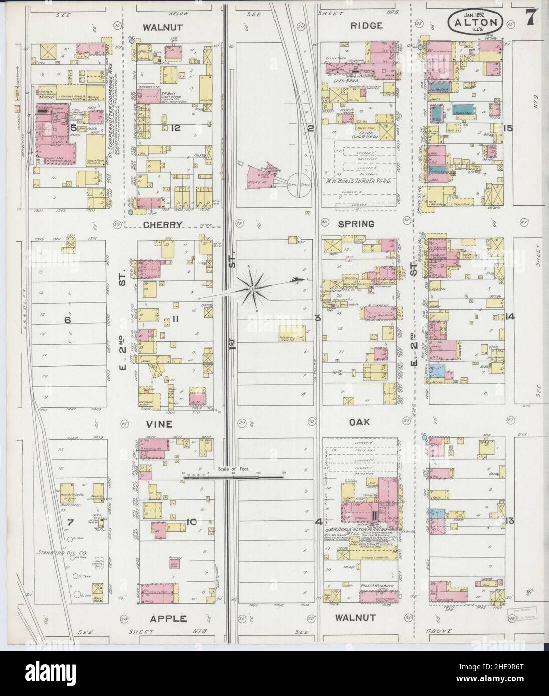 Alton illinois map hi-res stock photography and images - Alamy