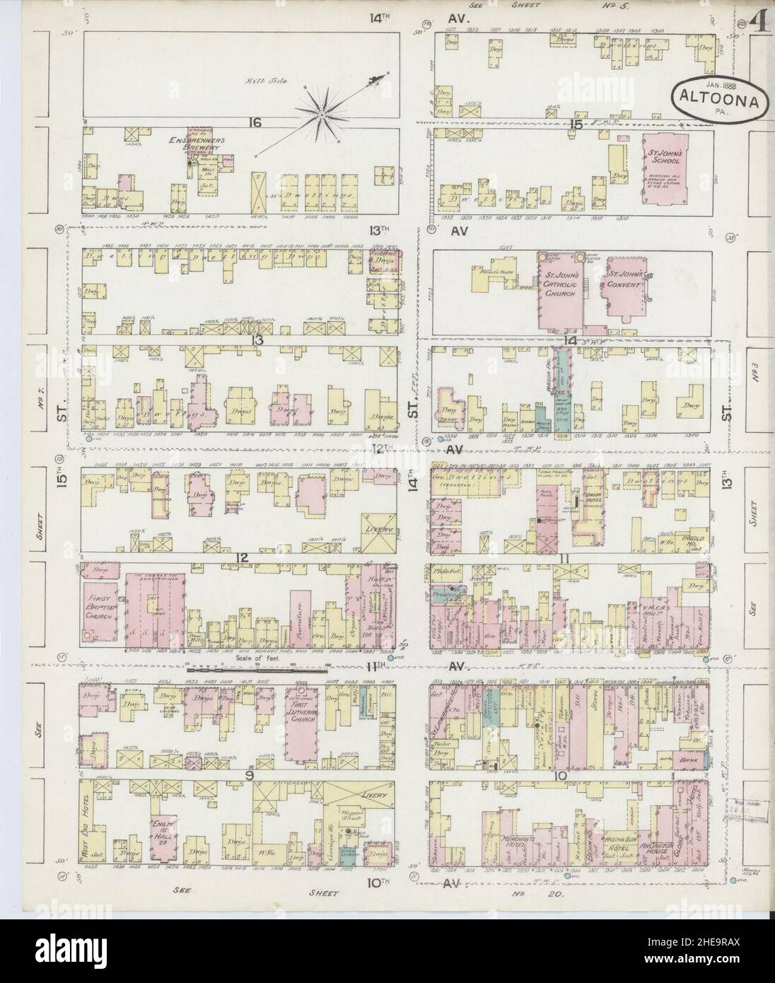 Altoona pennsylvania map hi-res stock photography and images - Alamy