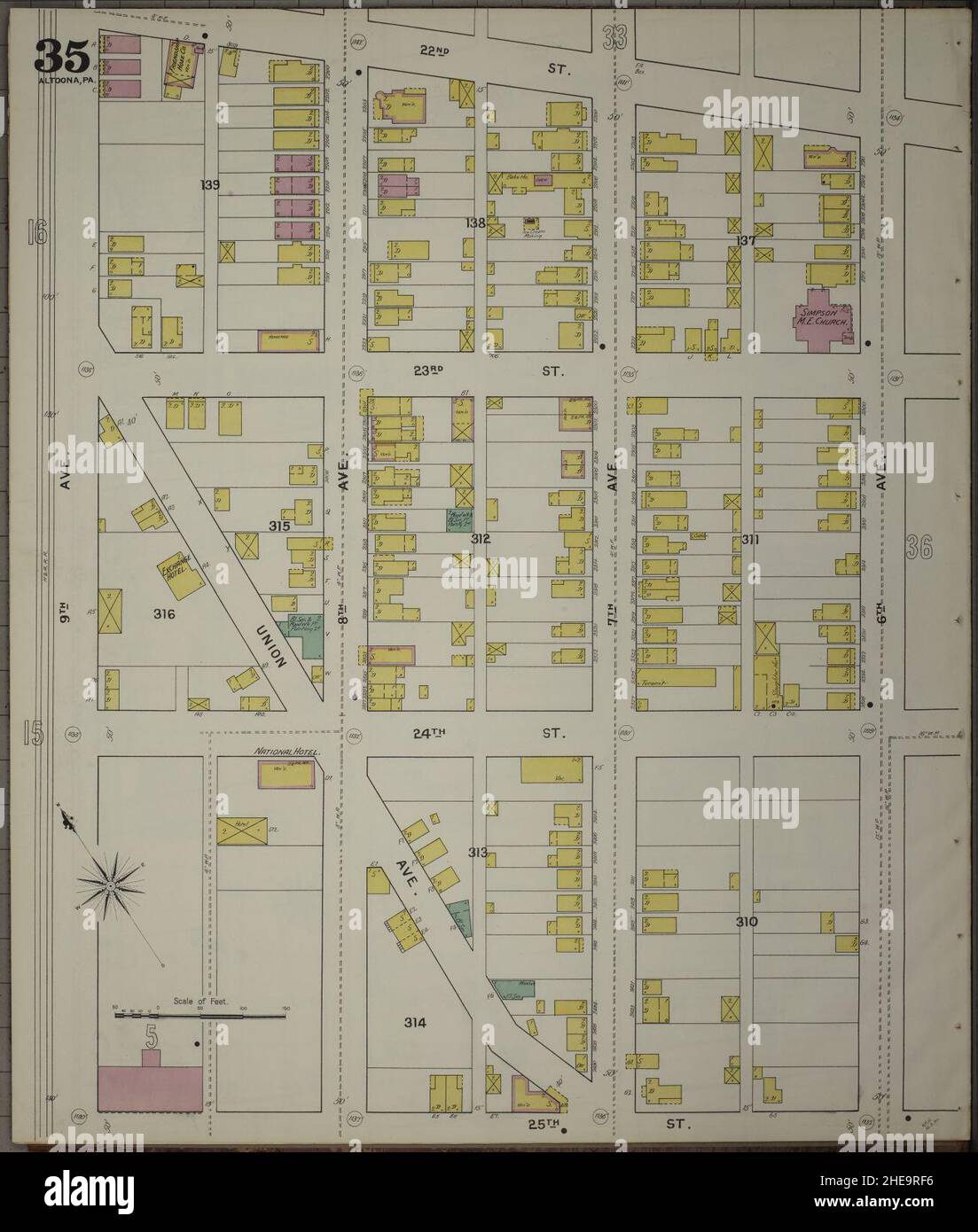 Altoona map hi-res stock photography and images - Alamy