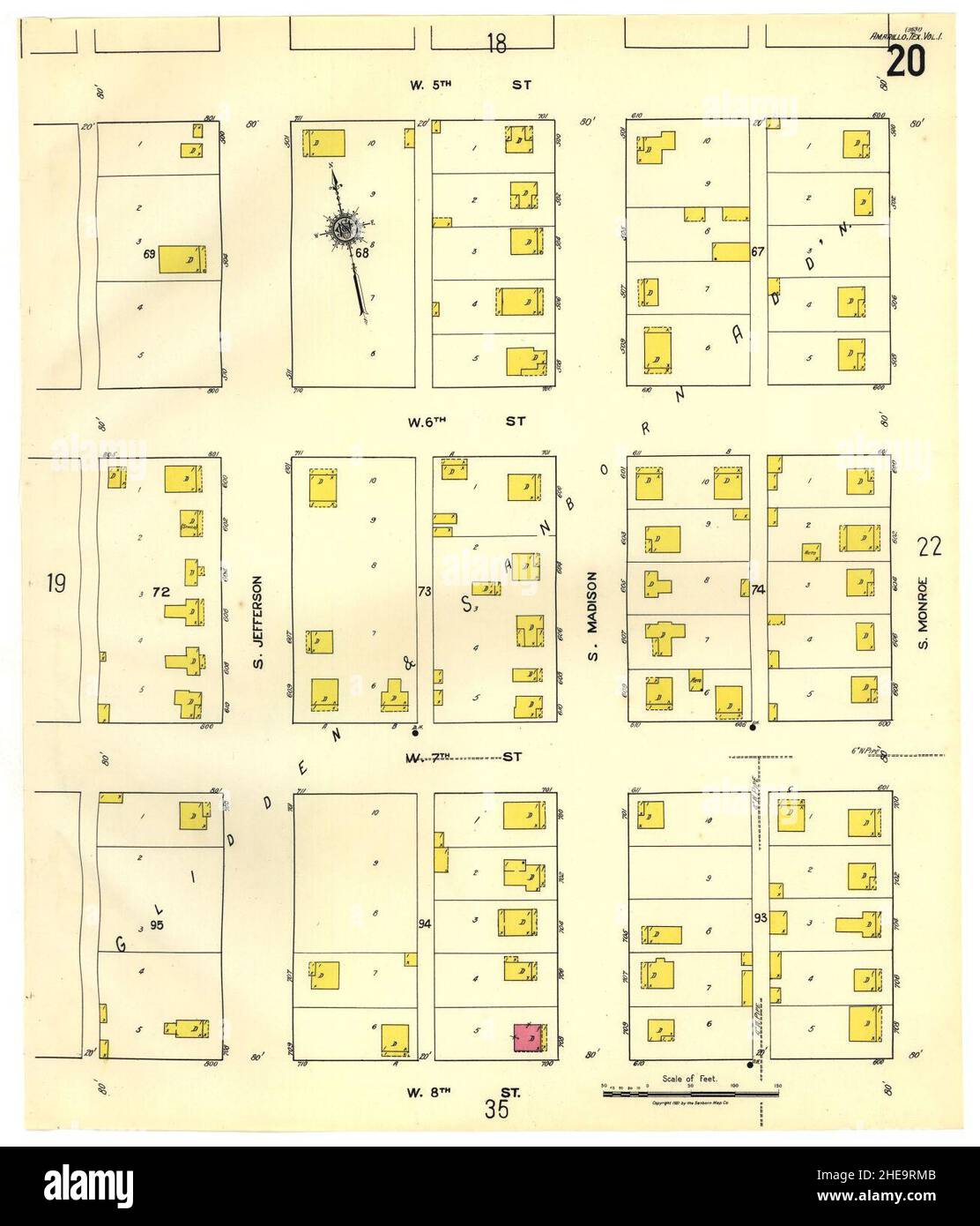 Map of amarillo hi-res stock photography and images - Alamy