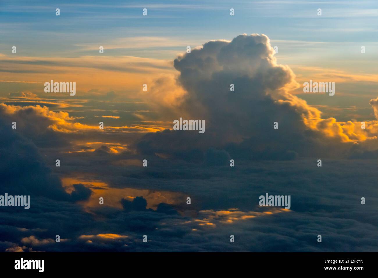 Aerial view of clouds, India Stock Photo - Alamy