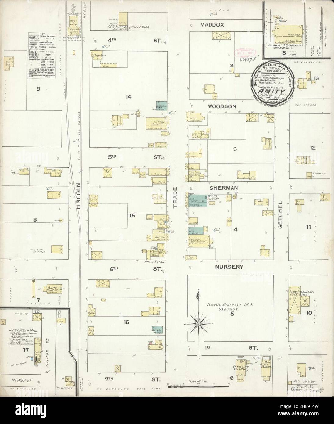 Map of amity oregon hi-res stock photography and images - Alamy