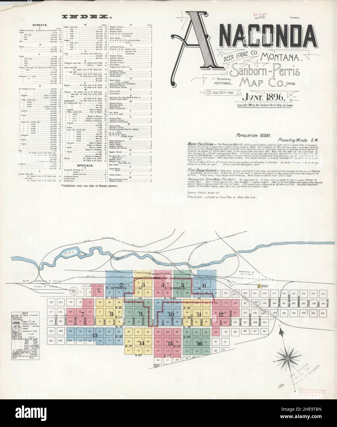Map of anaconda montana hi-res stock photography and images - Alamy