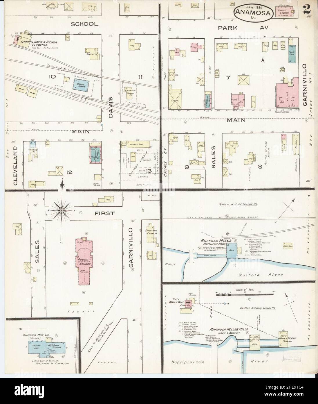 Map of anamosa hi-res stock photography and images - Alamy