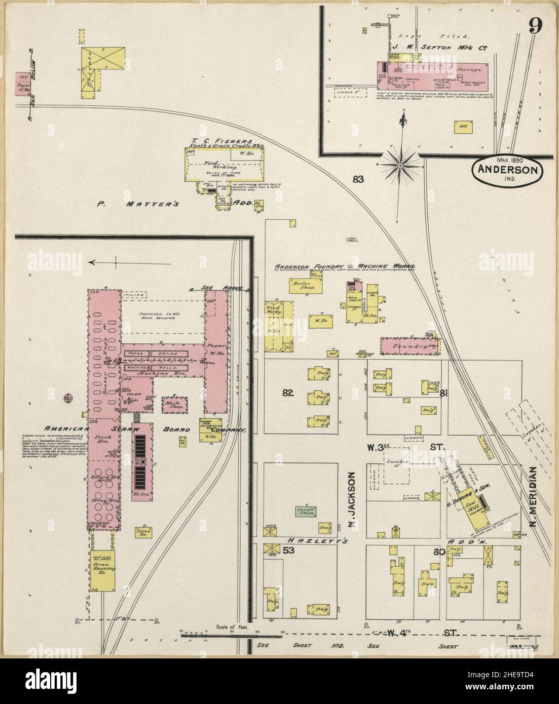 Map of anderson indiana hi-res stock photography and images - Alamy