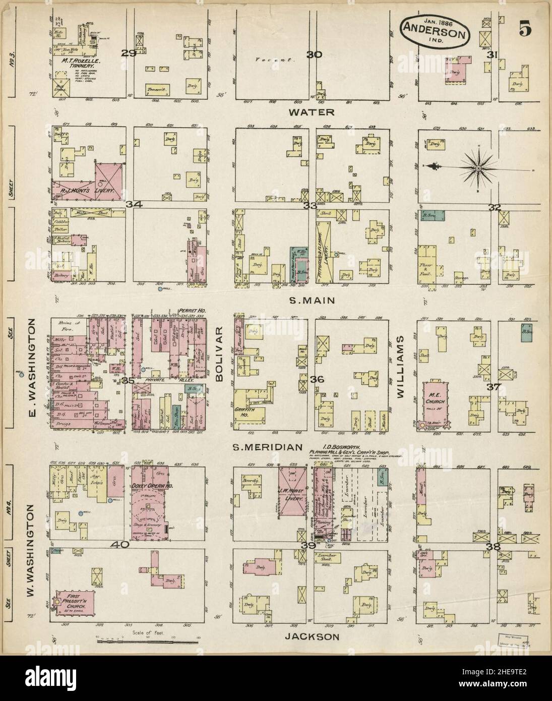 Map of anderson indiana hi-res stock photography and images - Alamy