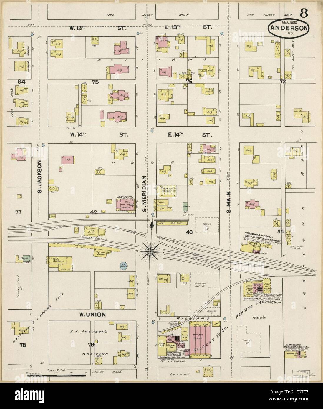 Map of anderson indiana hi-res stock photography and images - Alamy