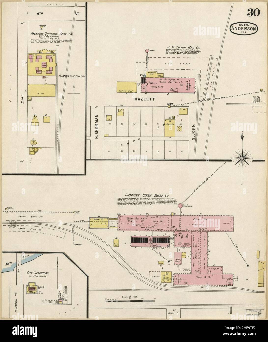 Map of anderson indiana hi-res stock photography and images - Alamy