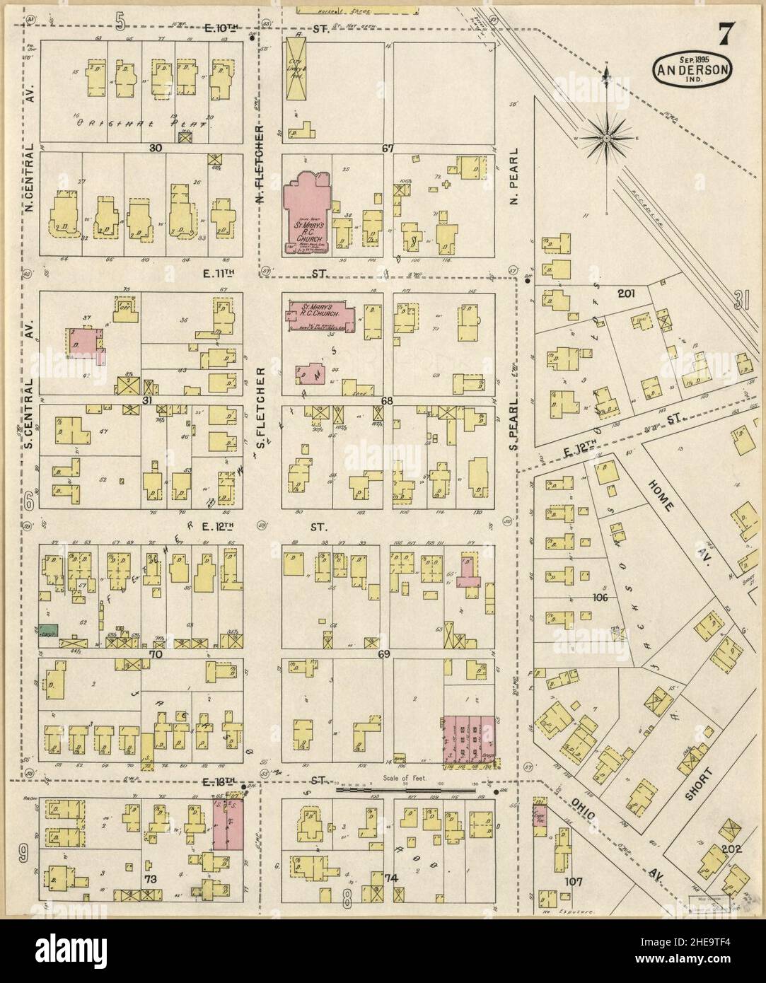 Map of anderson indiana hi-res stock photography and images - Alamy