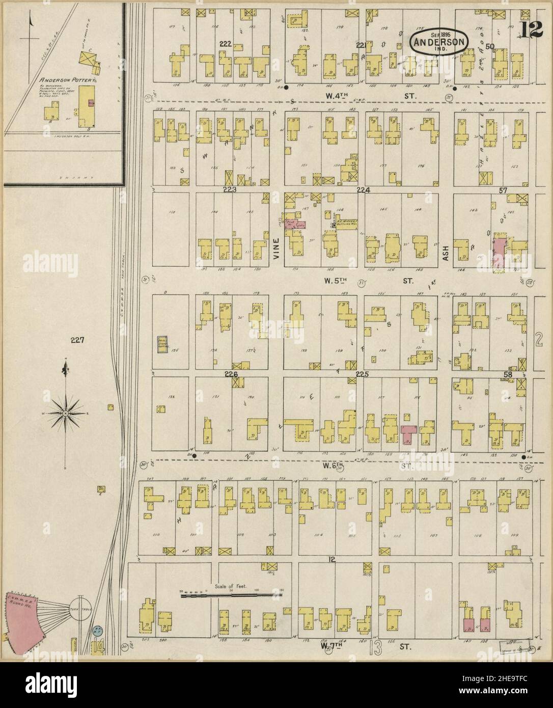 Map of anderson indiana hi-res stock photography and images - Alamy