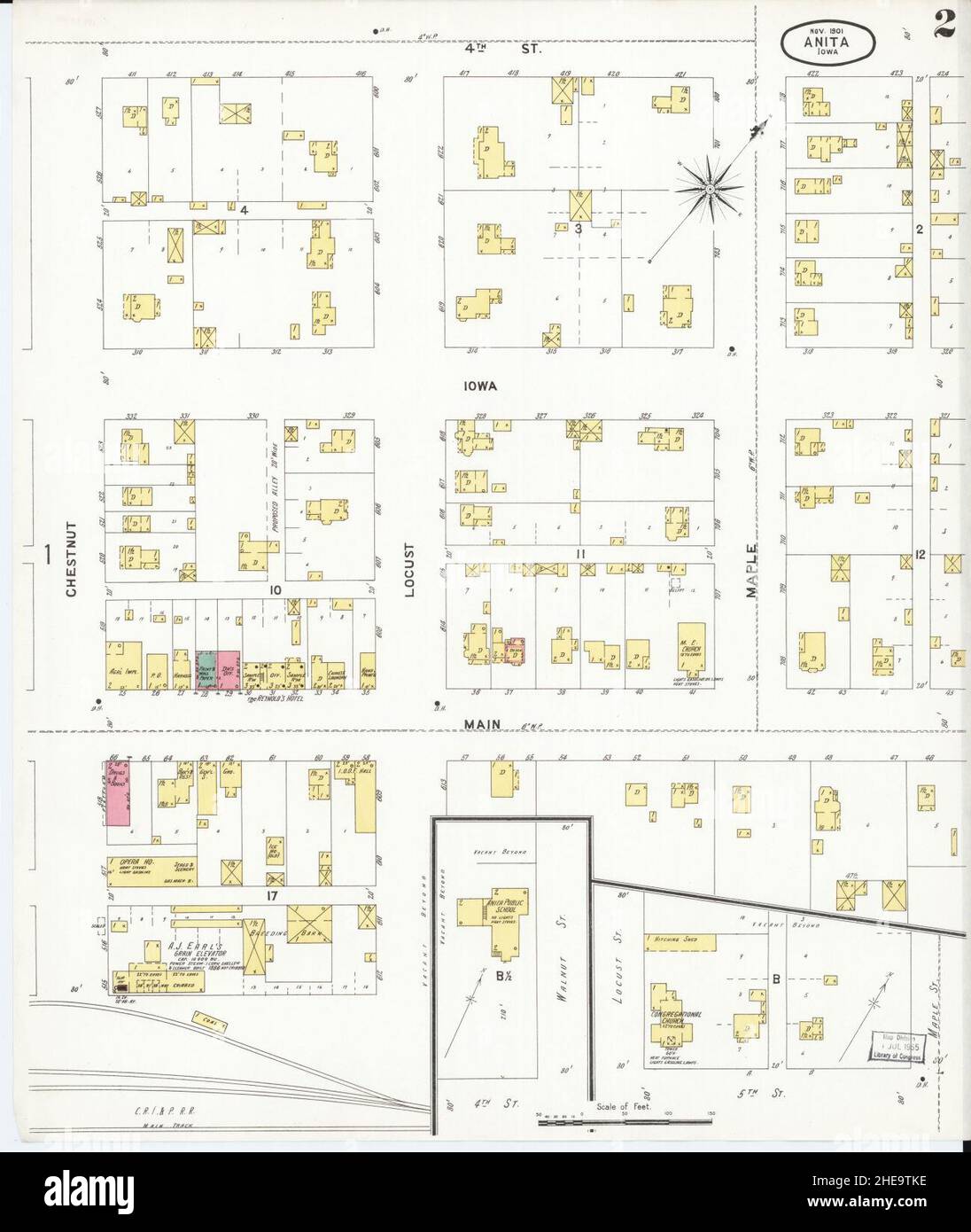 Anita iowa map hi-res stock photography and images - Alamy