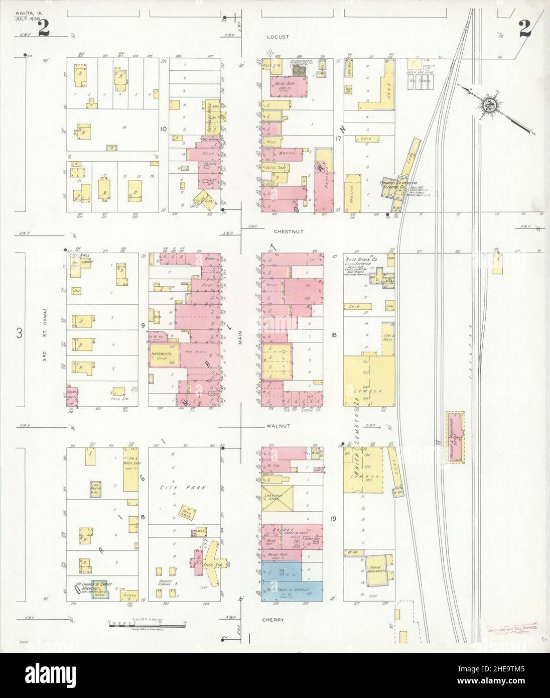 Anita iowa map hi-res stock photography and images - Alamy