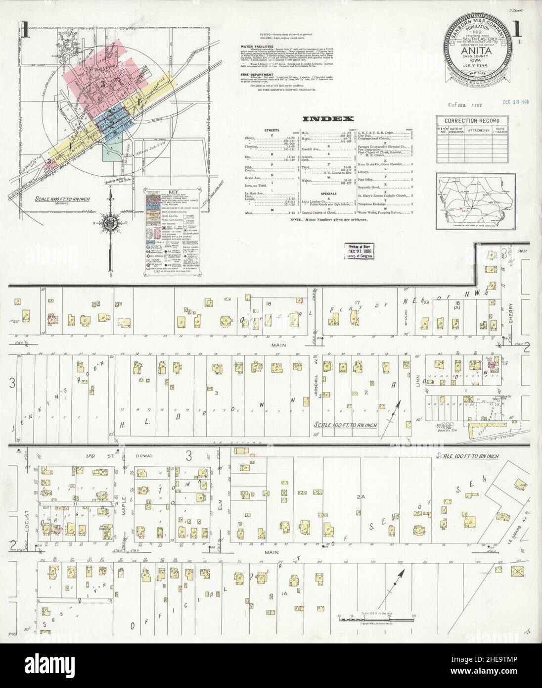 Anita iowa map hi-res stock photography and images - Alamy