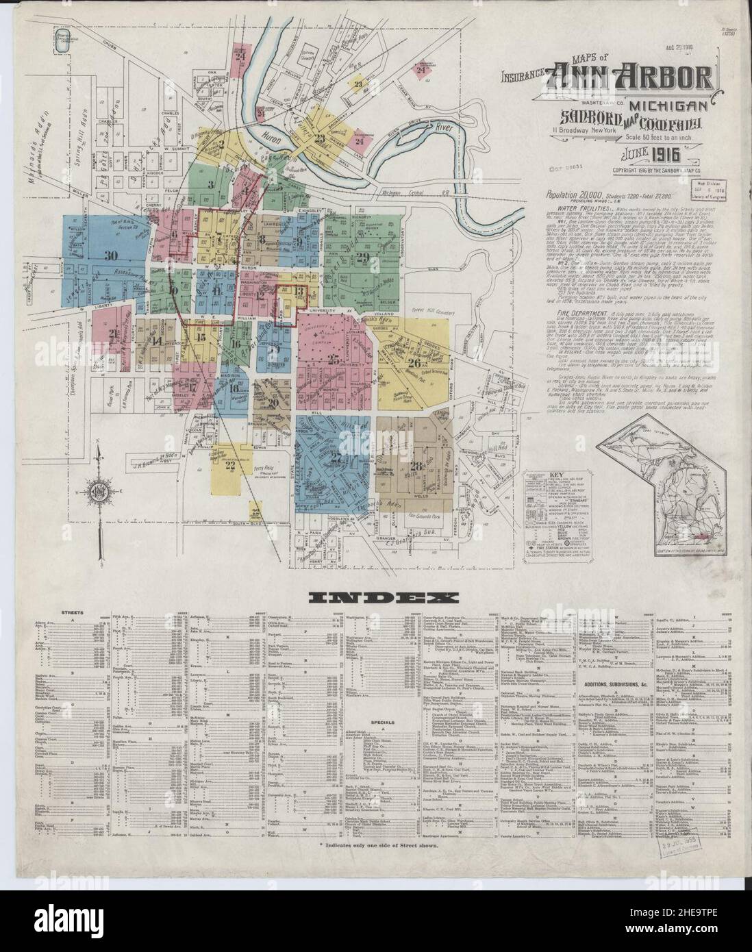 Map of ann arbor michigan hi-res stock photography and images - Alamy