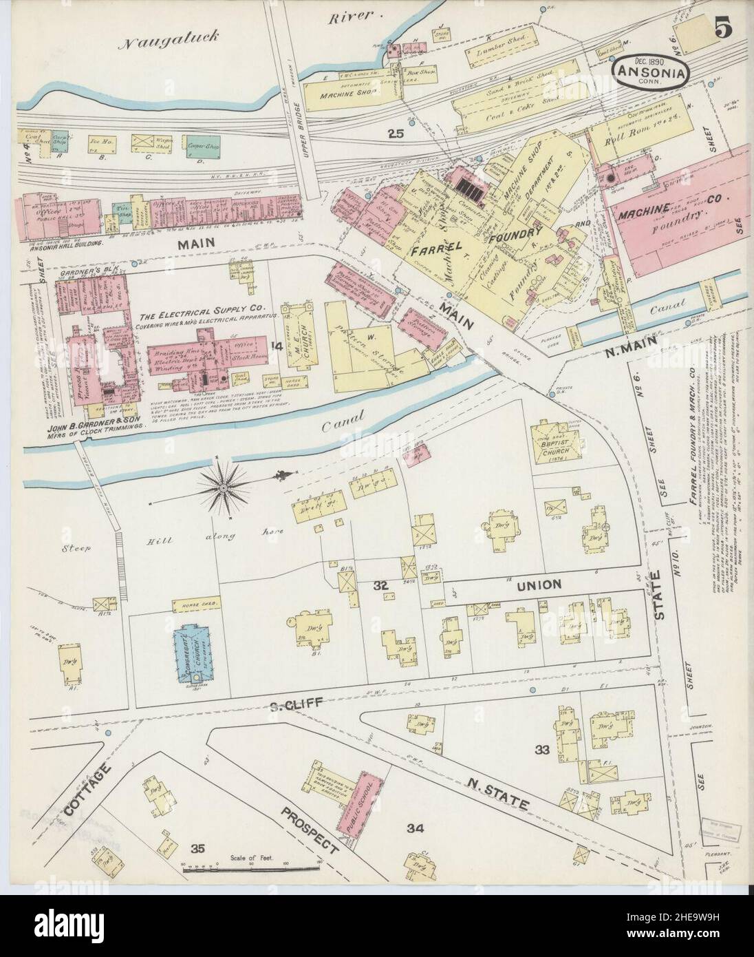 Ansonia connecticut map hi-res stock photography and images - Alamy