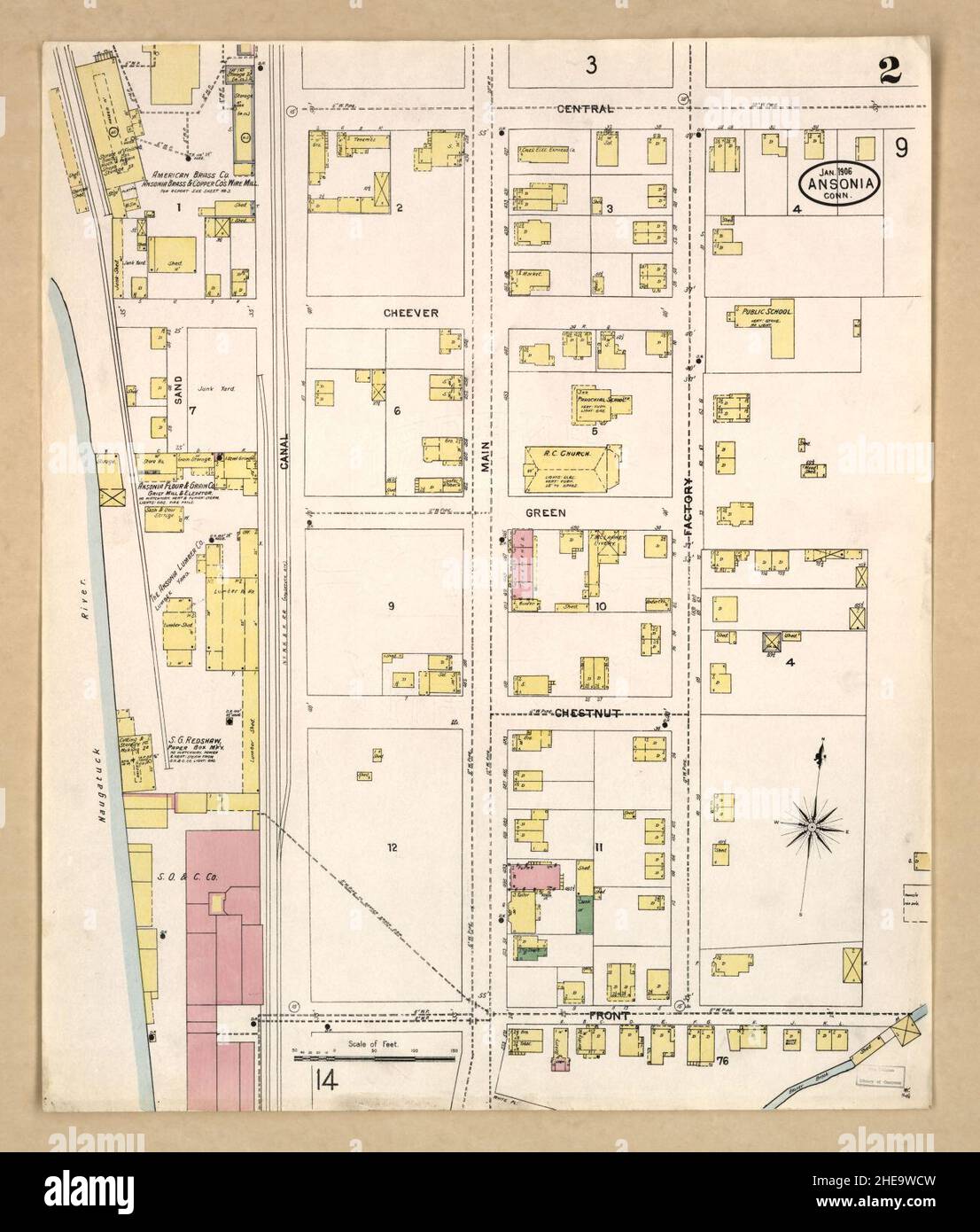 Ansonia connecticut map hi-res stock photography and images - Alamy