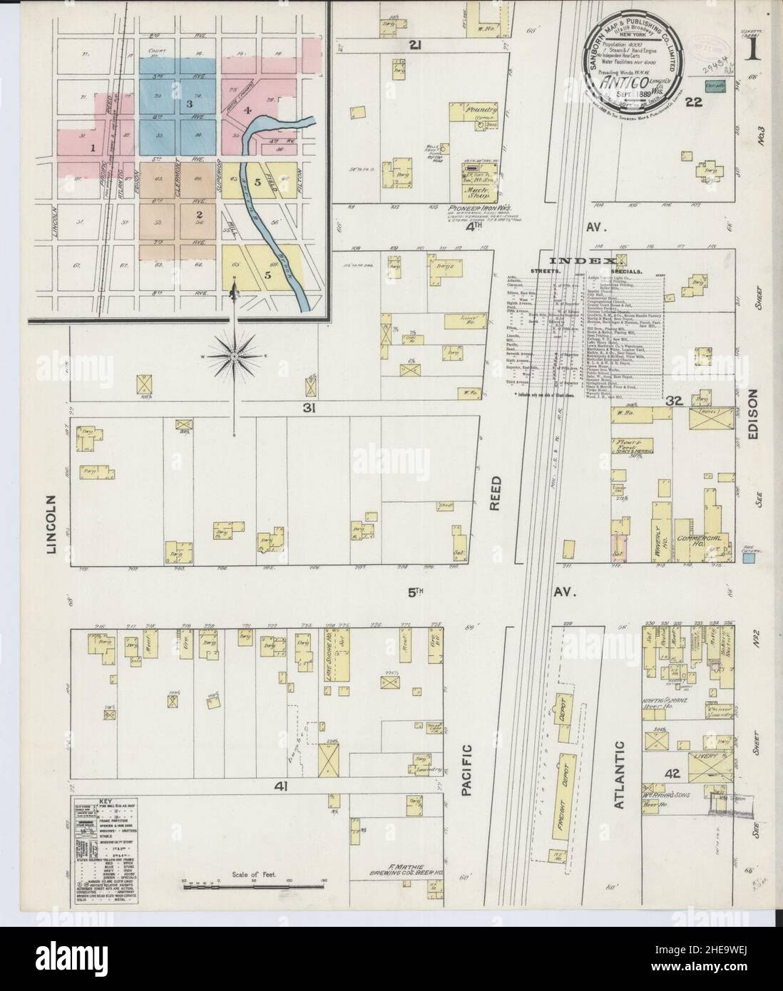 Map of antigo wisconsin hi-res stock photography and images - Alamy
