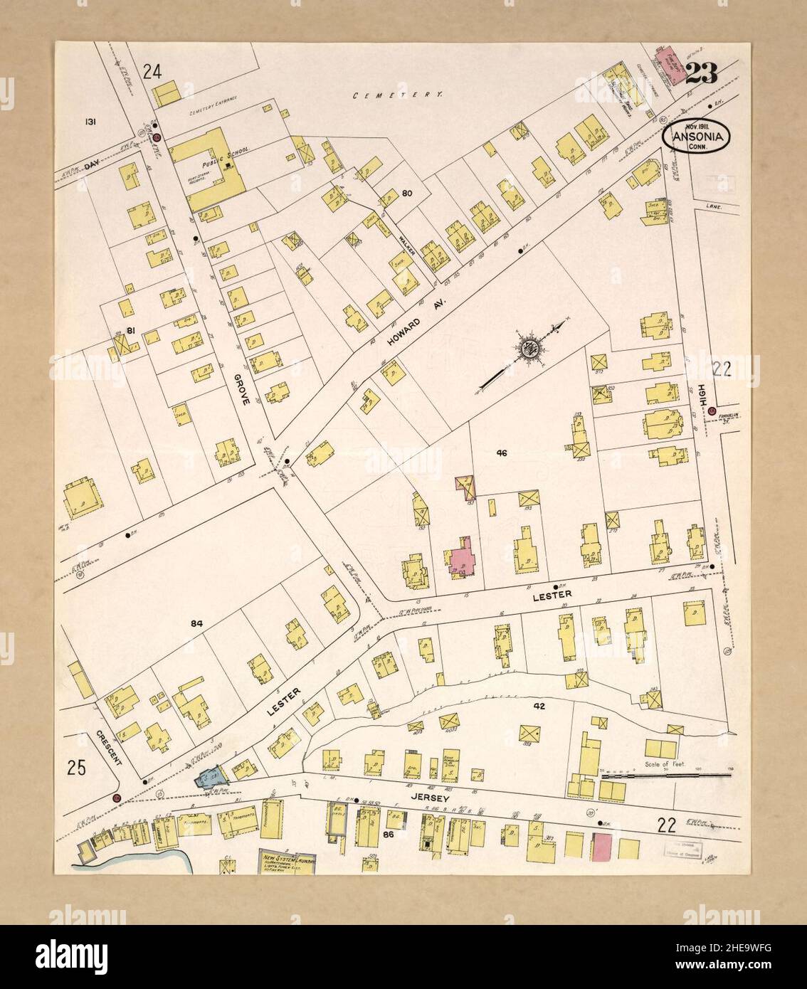 Ansonia connecticut map hi-res stock photography and images - Alamy