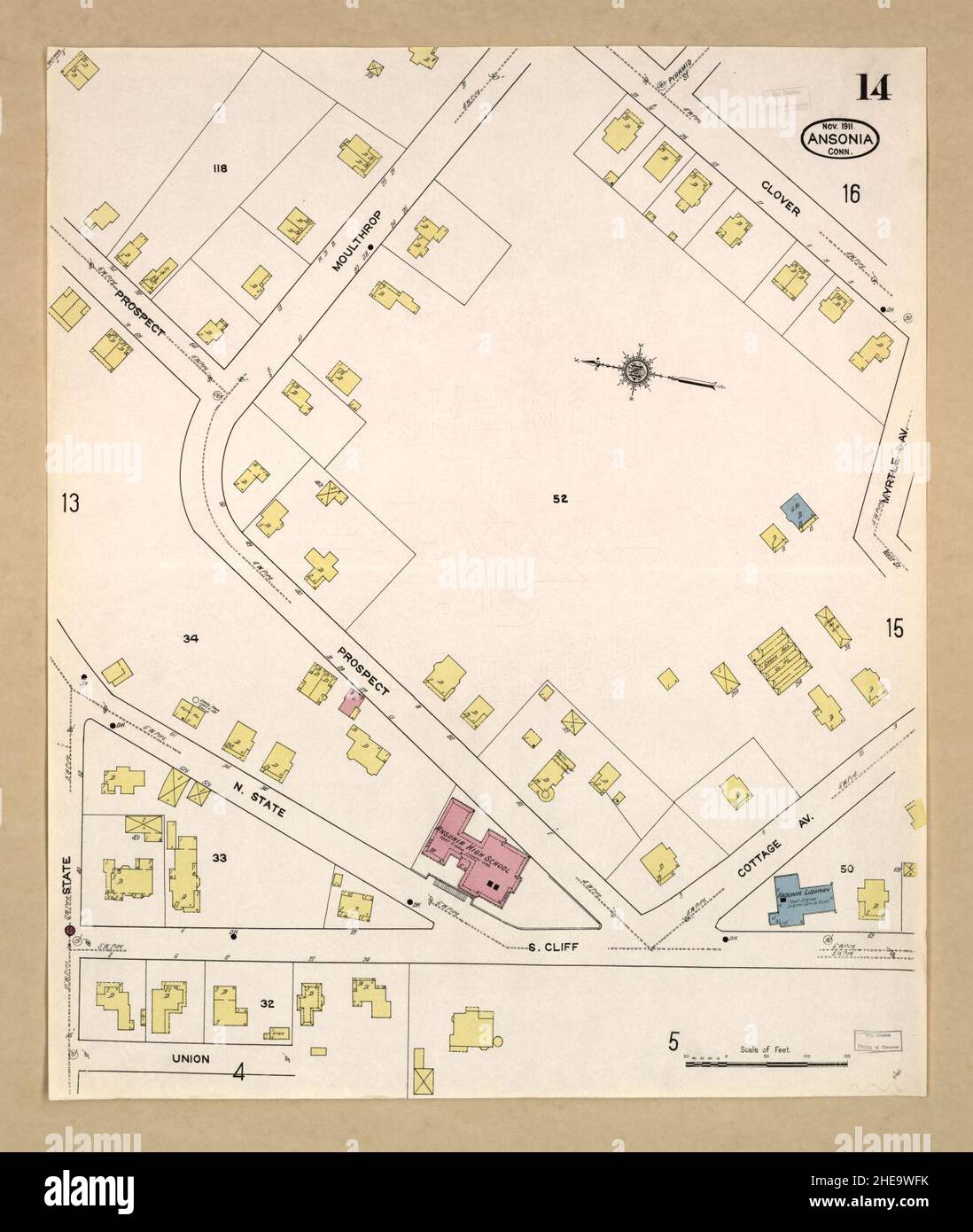 Ansonia connecticut map hi-res stock photography and images - Alamy