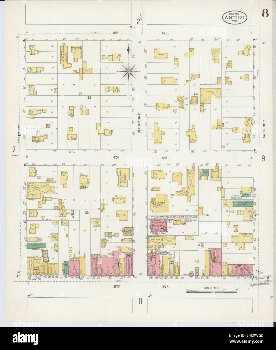 Map of antigo wisconsin hi-res stock photography and images - Alamy